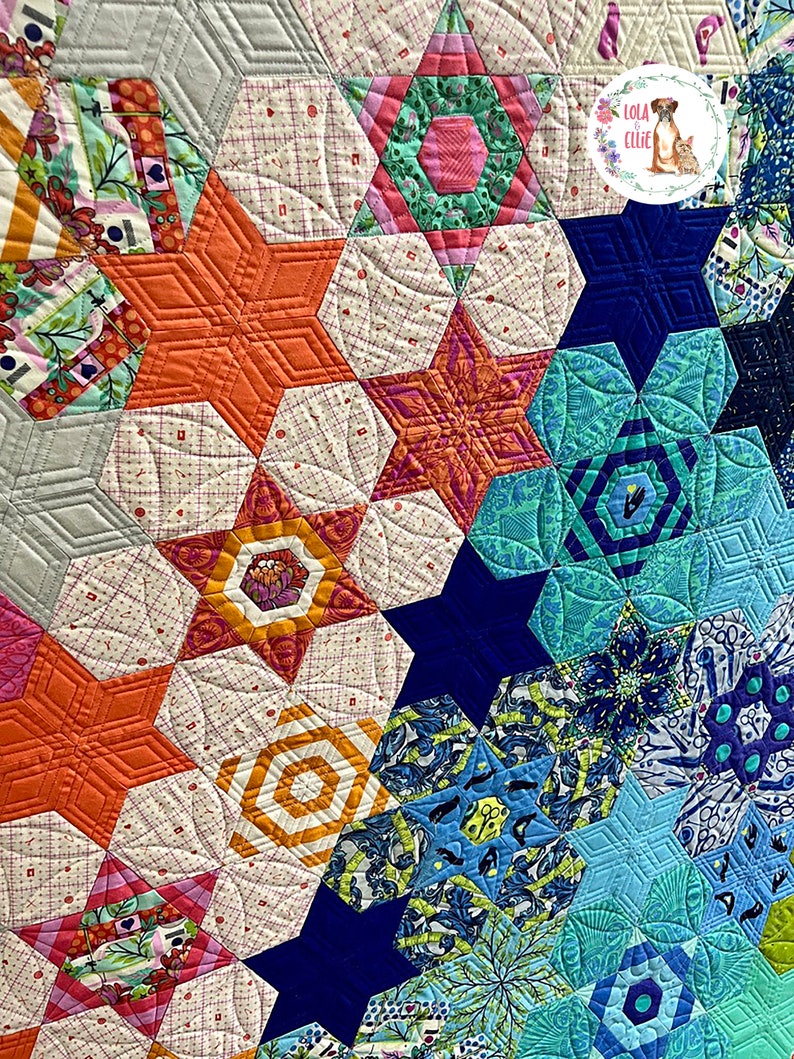 Tula's Bloomers EPP Kit: Complete Paper Piece Quilt With Acrylic ...