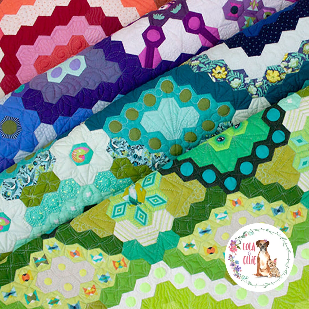 Tula Pink Alchemy Quilt Kit: English Paper Piecing, Fabric & Templates ...