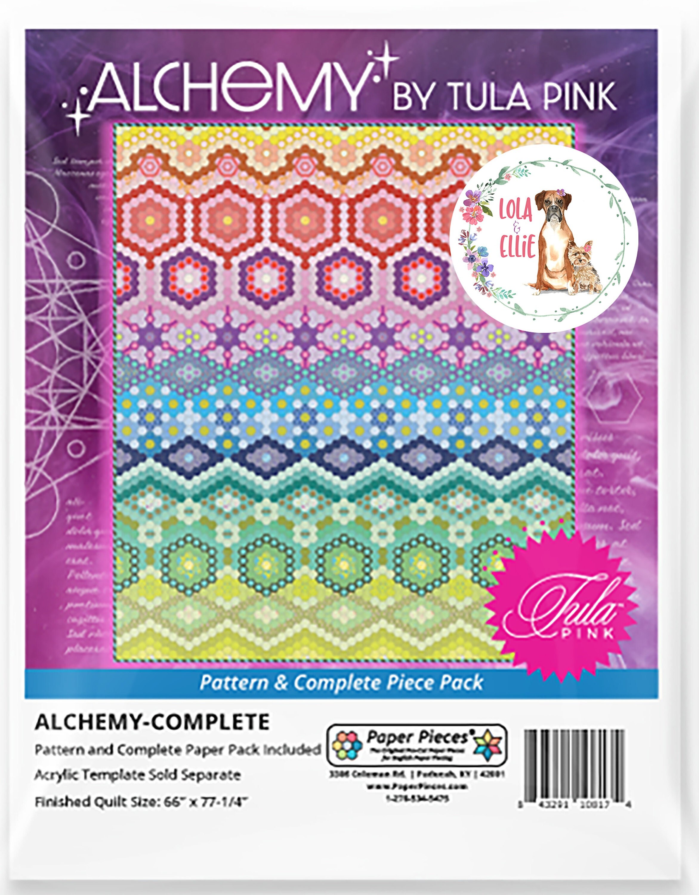 Tula Pink Alchemy Quilt Kit: English Paper Piecing, Fabric & Templates ...