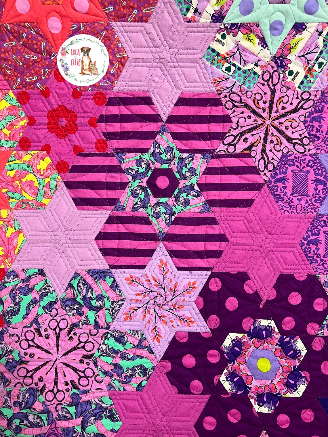 Tula's Bloomers EPP Kit: Complete Paper Piece Quilt With Acrylic ...