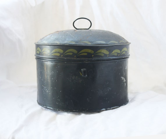 Antique Tin Spice Box With Hinged Lid | Etsy