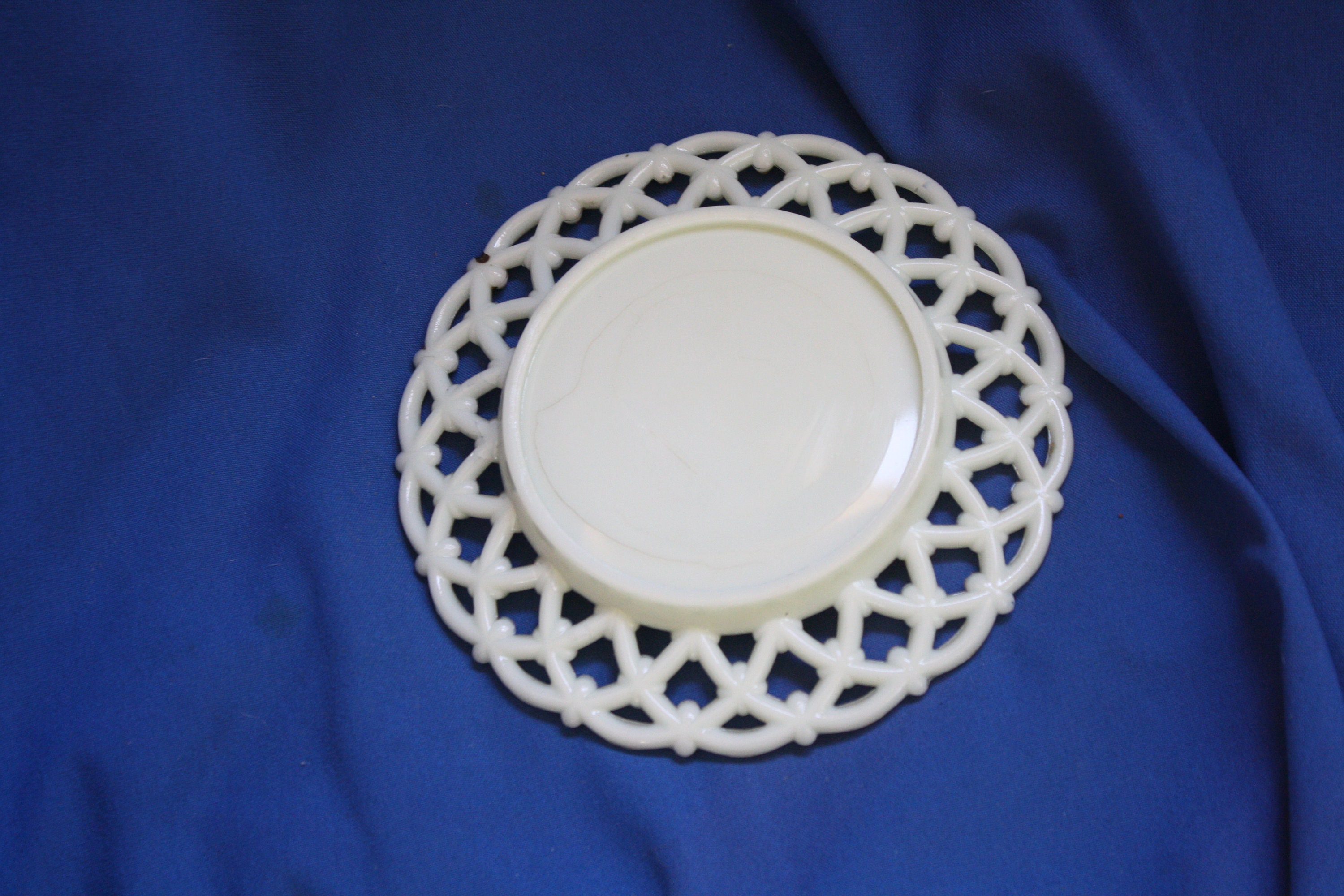 Antique 1900 SS Saxonia Reticulated Glass Souvenir Plate - Etsy