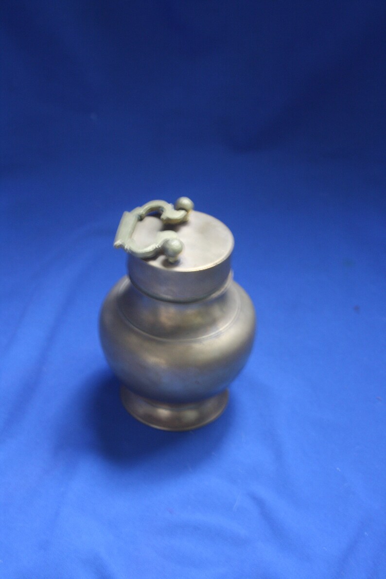 Vintage Brass Water Pot With Lid & Handle Solid and Sturdy Rare Kooja ...