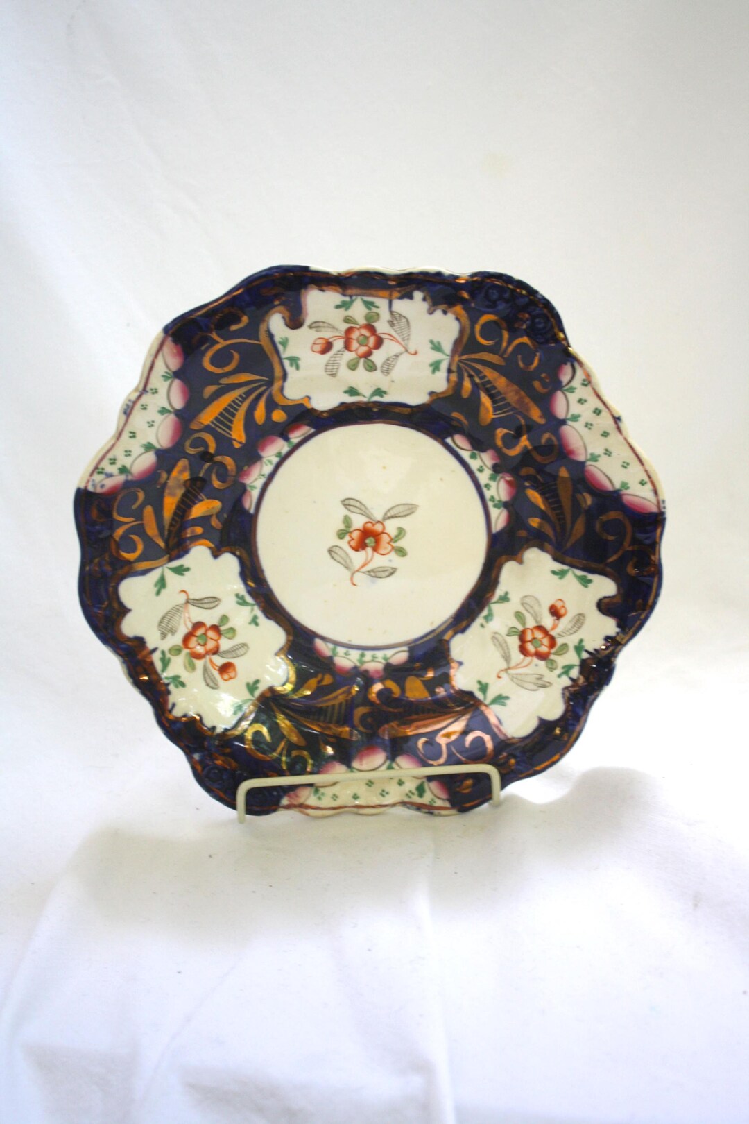 Two Antique Gaudy Welsh Staffordshire Porcelain Plates - Etsy