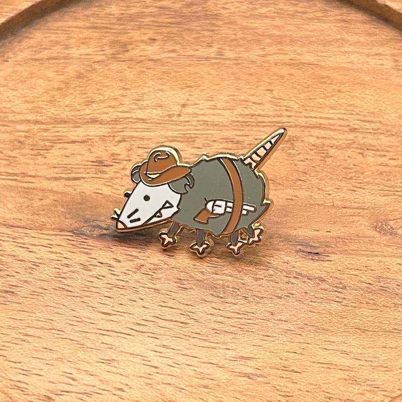 Button Pins With Opossum - Etsy