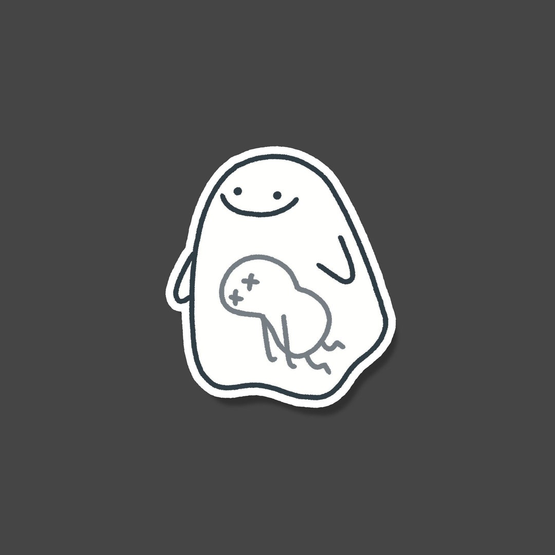 Possessed Ghost Vinyl Sticker Halloween AI FREE Human Made - Etsy