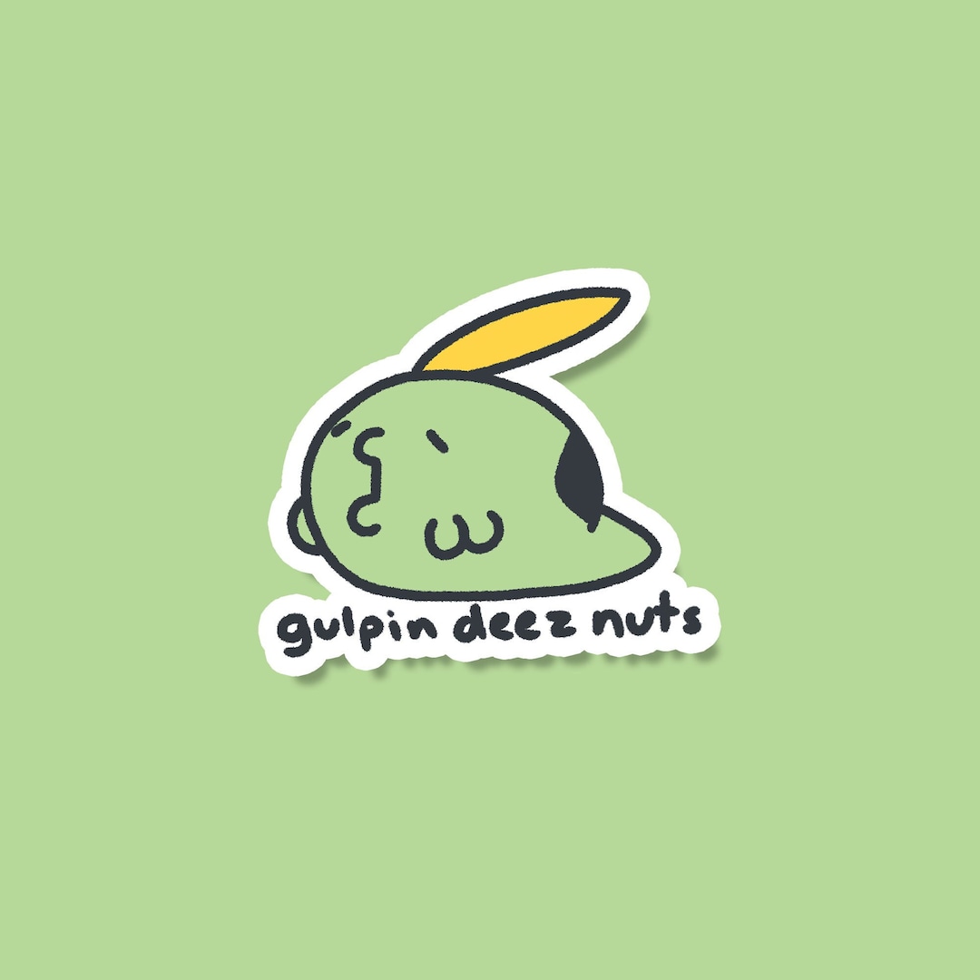 Gulpin Deez Nuts Vinyl Sticker Pokemon Water Resistant Sticker for ...