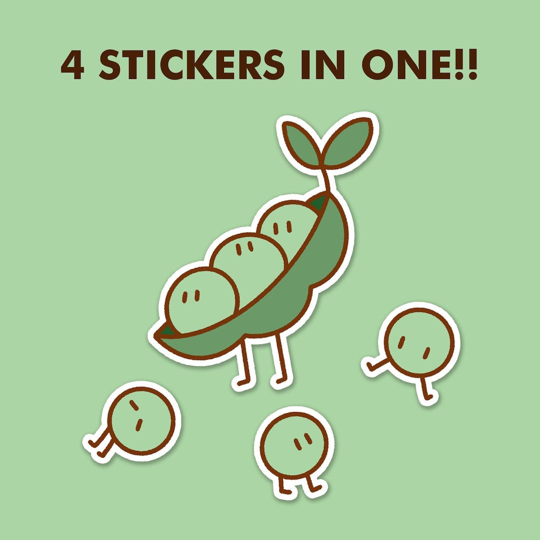 Peas in a Pod Mini Sticker Sheet Vinyl Sticker AI FREE Human Made - Etsy