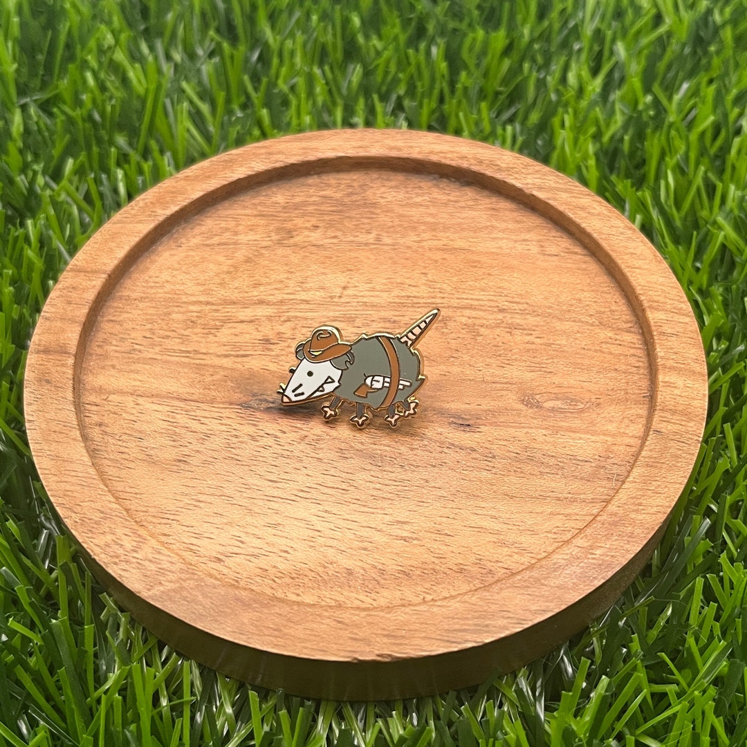 Opossum Cowboy Possum Enamel Pin | Original Creator | Pin for Hats ...