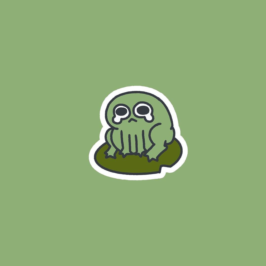 Sad Frog Vinyl Sticker - Etsy