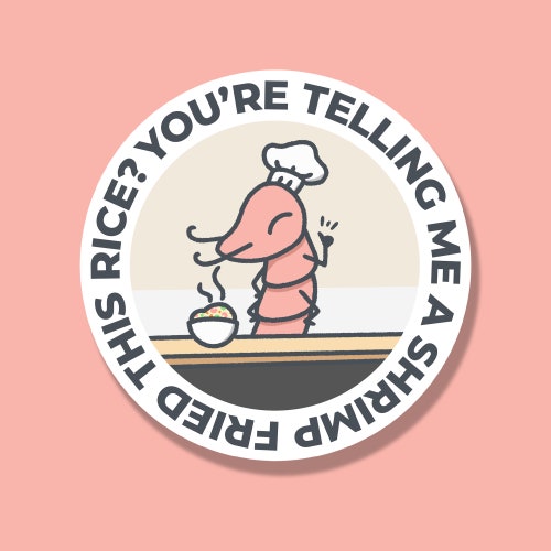 Shrimp Fried Rice Sticker - Etsy