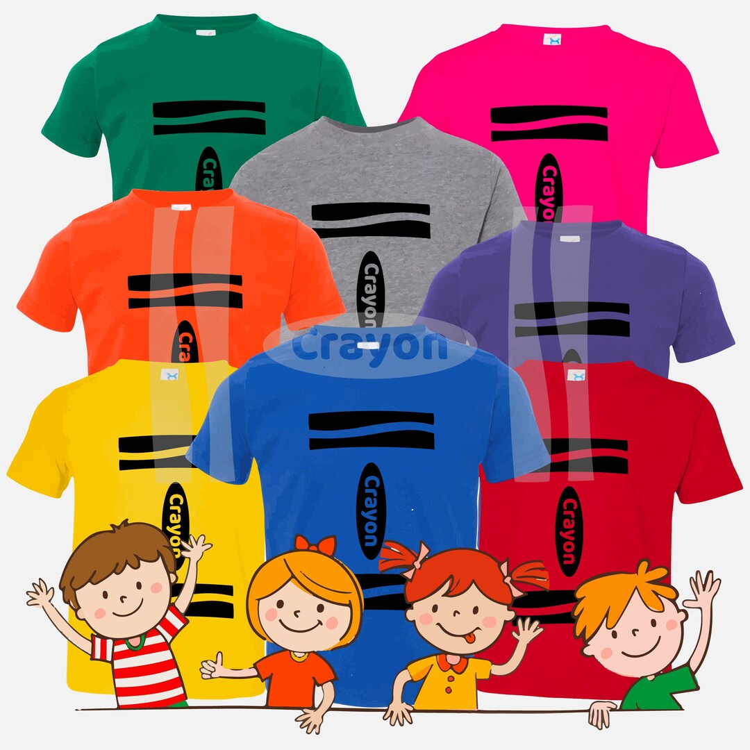 Kid's Crayon Shirt, Costume, Favorite Color, Funny Tee - Etsy