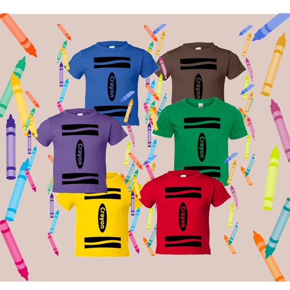 Kid's Crayon Shirt Costume Favorite Color Funny Tee - Etsy