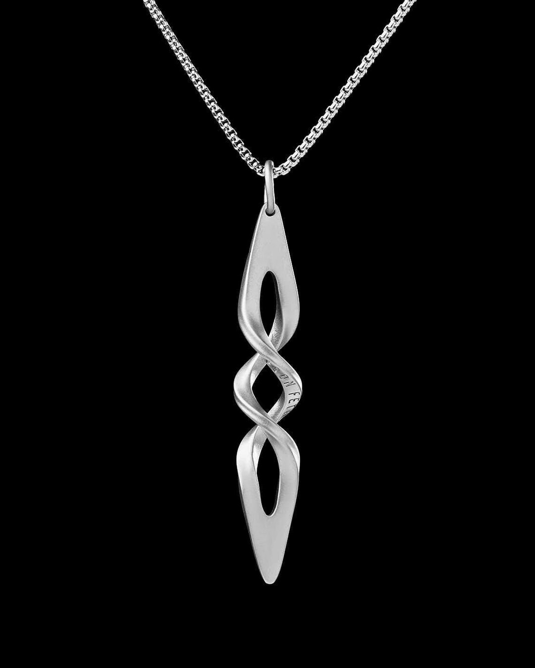 SPIRAL Matte Silver - Modern Unisex Stainless Steel Double Helix ...