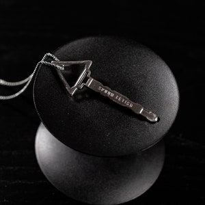 MASTERKEY Silver Tone - Modern Unisex Stainless Steel Key Pendant With ...