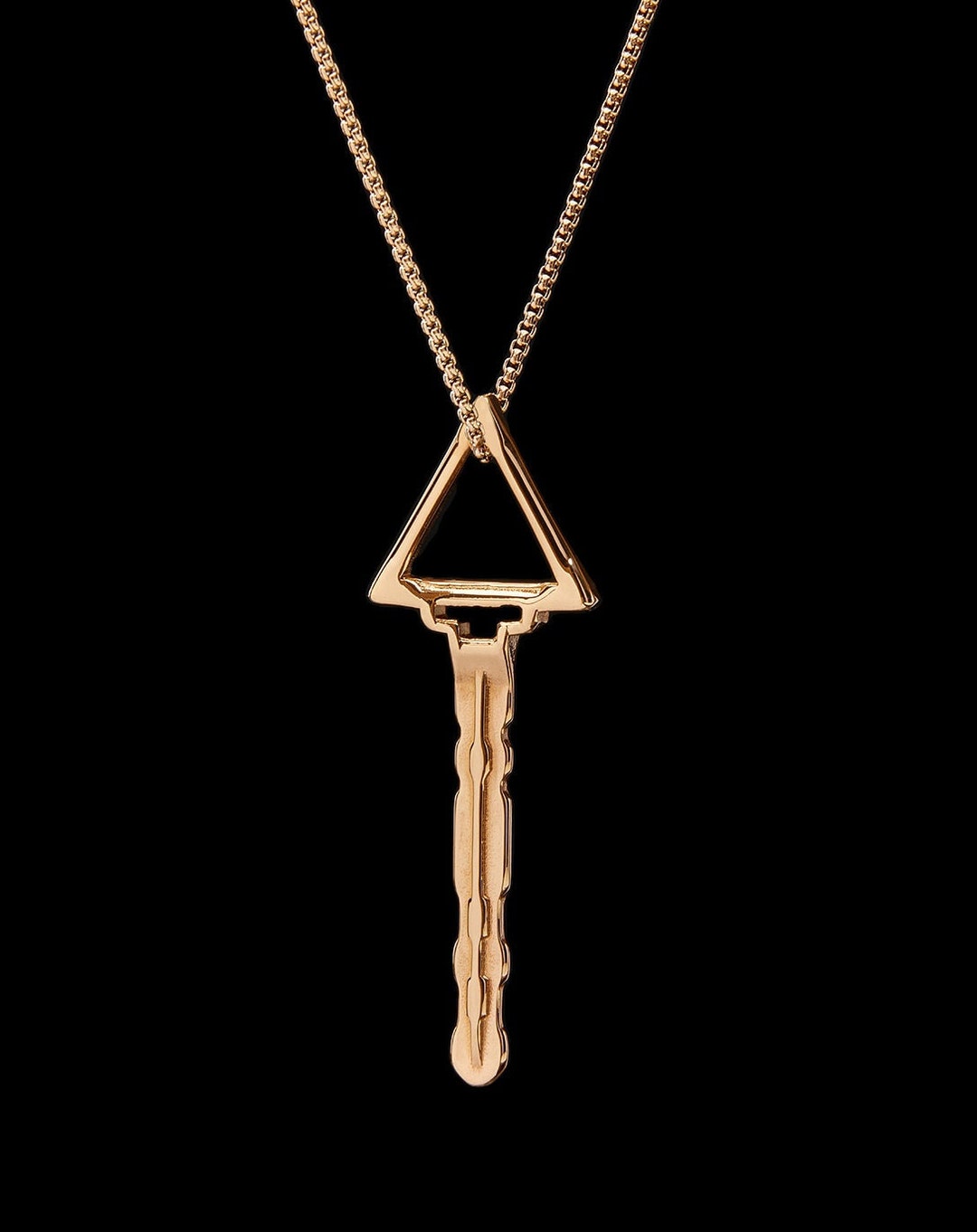 MASTERKEY Rose Gold - Modern Unisex Stainless Steel Key Pendant With ...
