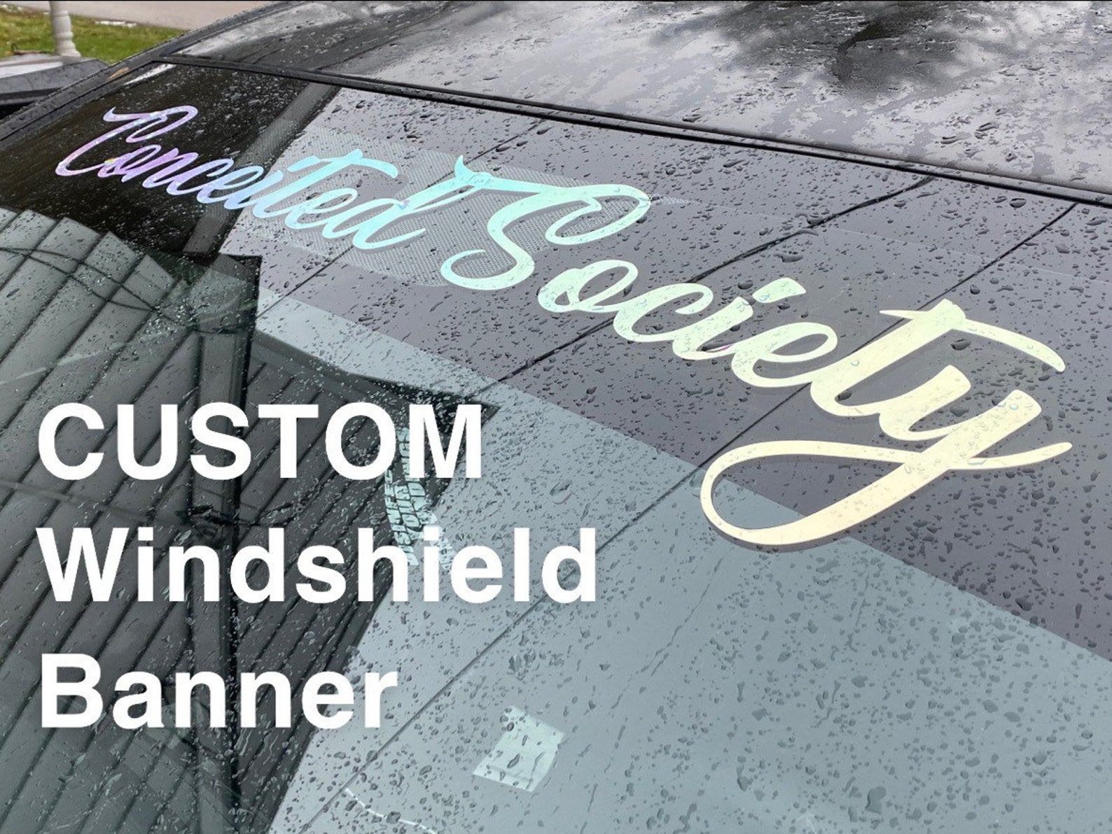 Custom Truck Windshield Banner Decal Text Only No - Etsy