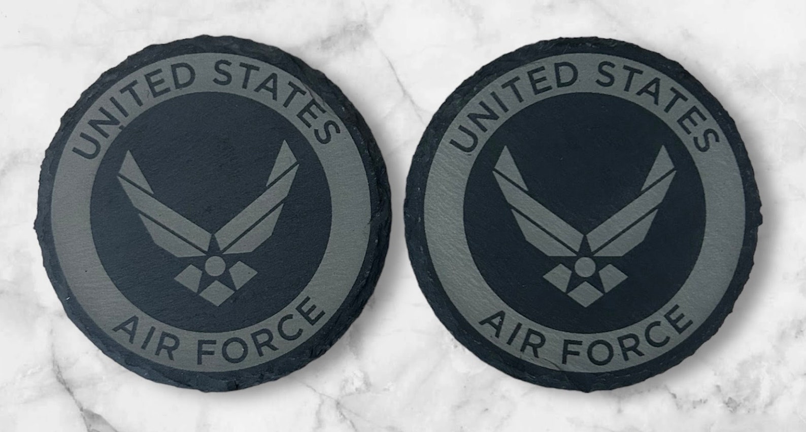 Custom Laser Engraved United States Air Force Coasters, Service Member ...