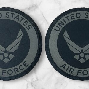 Custom Laser Engraved United States Air Force Coasters, Service Member ...