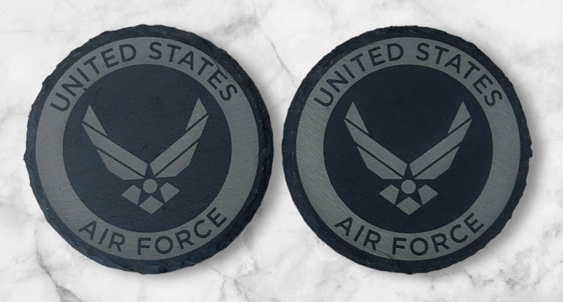 Custom Laser Engraved United States Air Force Coasters, Service Member ...