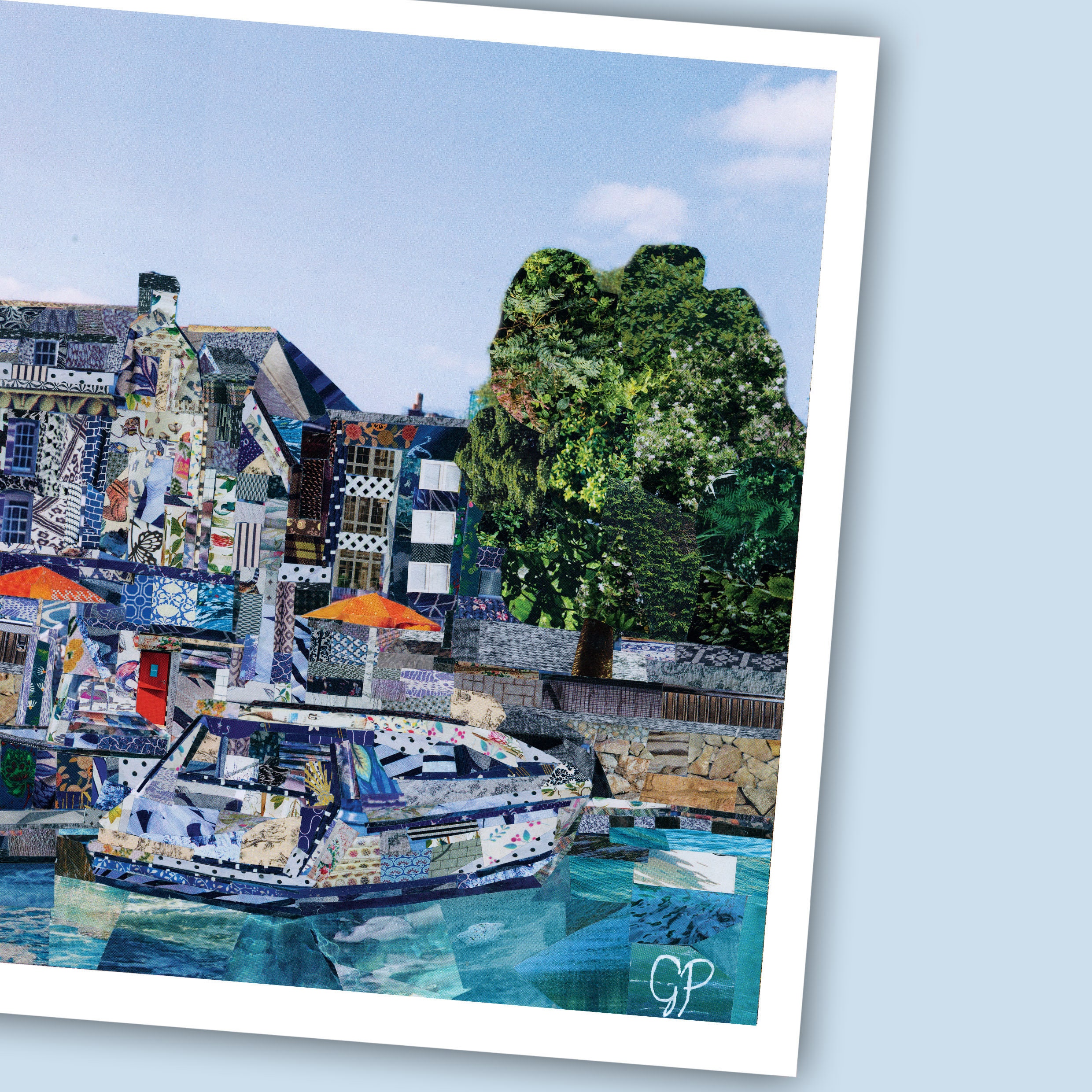 A3/A4 'plymouth Harbour' Collage Art Print, Devonshire Art, Plymouth ...