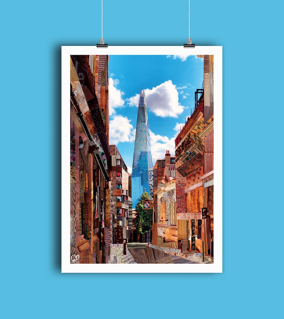 A3/A4 London 'the Shard' Art Print, the Shard, London Poster, London ...