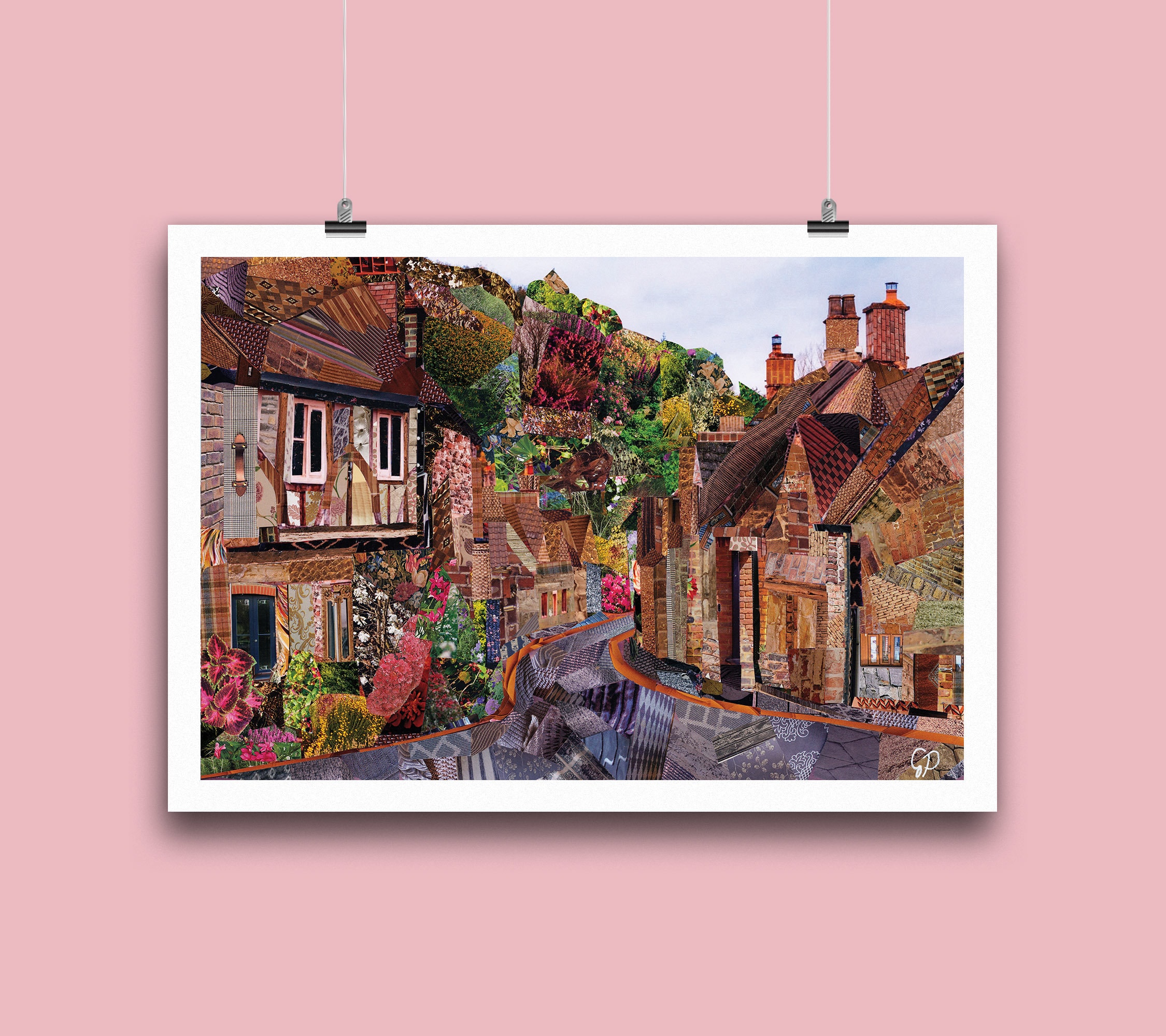 A3/A4 'castle Combe' Wiltshire Art Print, Castle Combe Wall Art, Castle ...