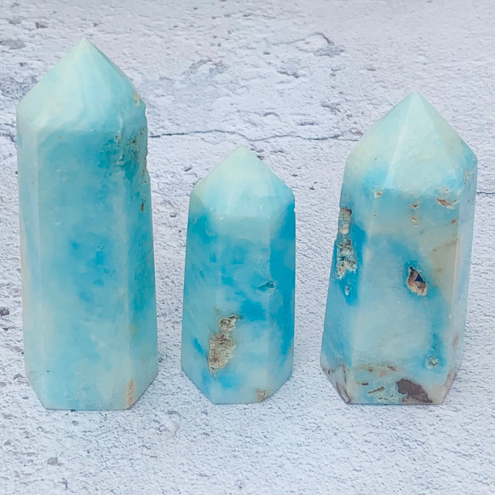 Blue Aragonite Natural Geode Crystal Tower Crystal Point - Etsy
