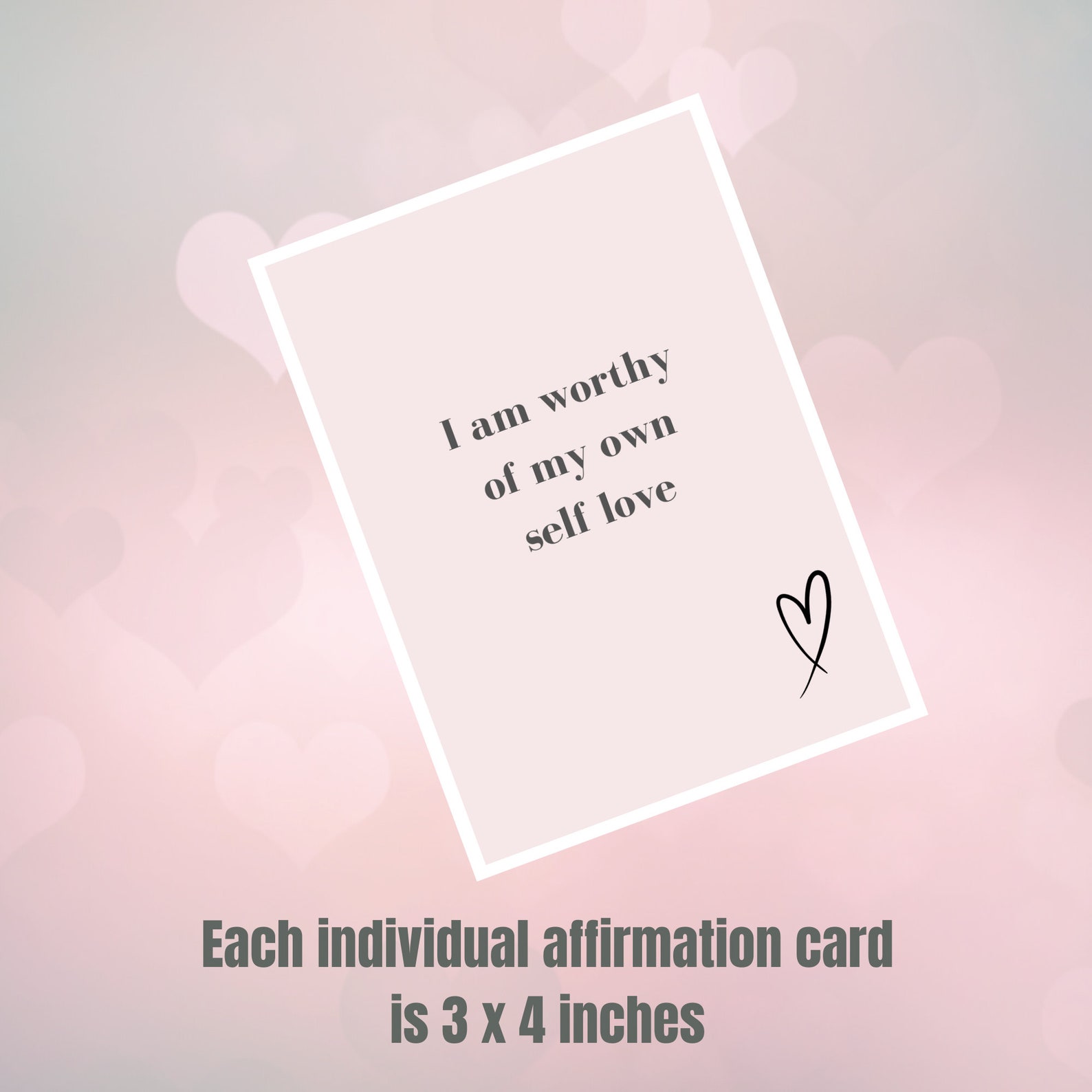 Positive Mindset Affirmation Cards, Pink Affirmation Cards ...