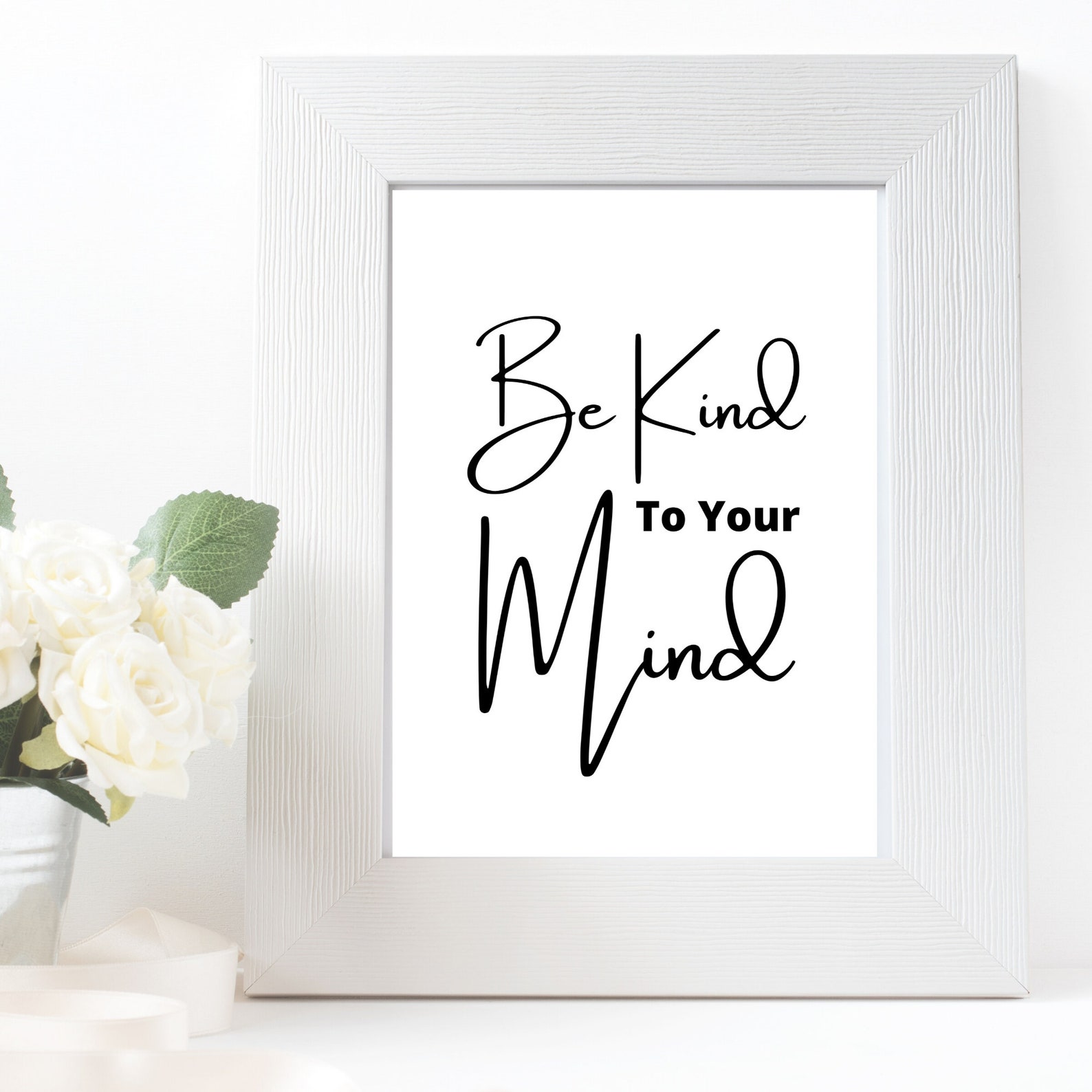 BE KIND to Your MIND Poster, Encouragement Words Printable, Mental ...