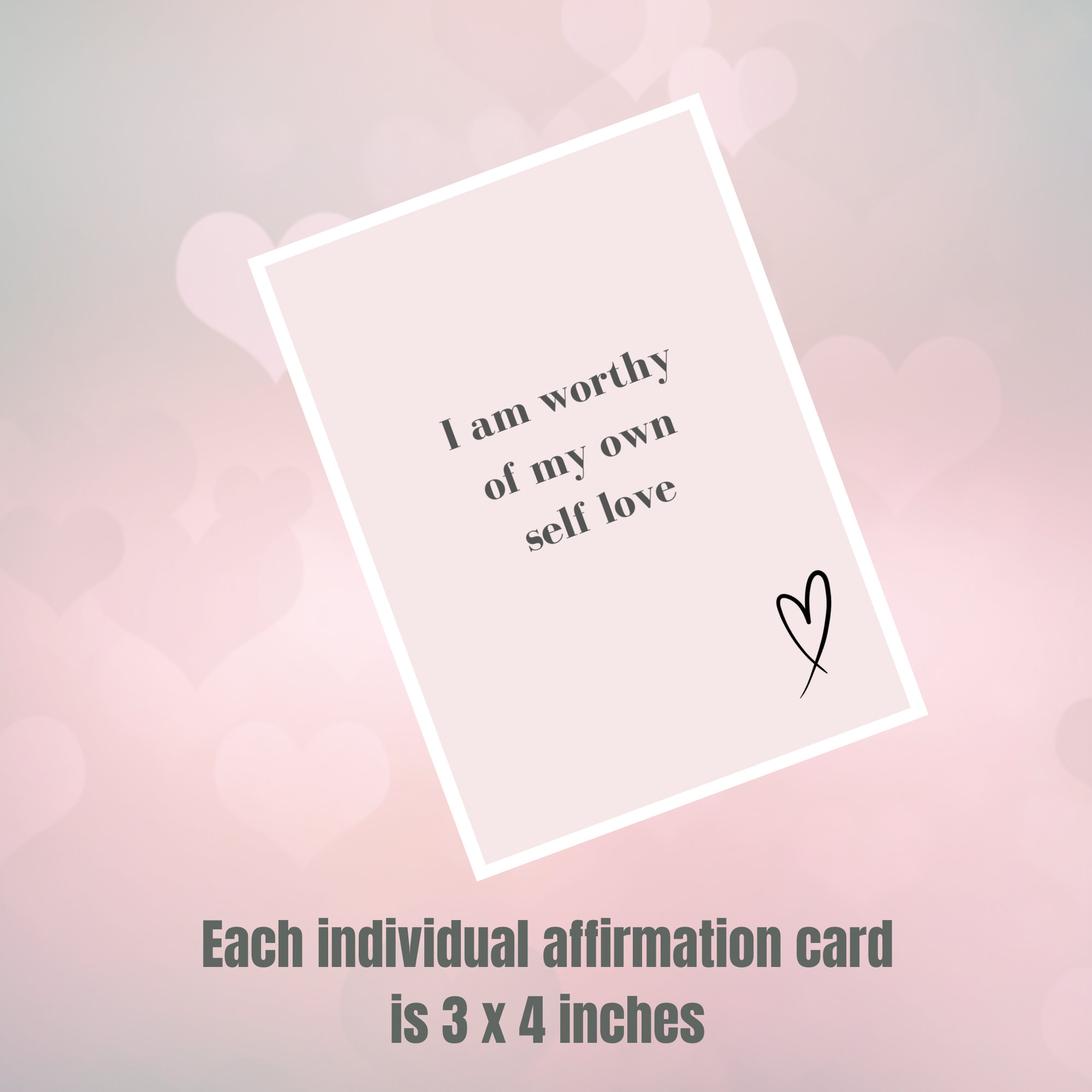 Positive Mindset Affirmation Cards, Pink Affirmation Cards ...