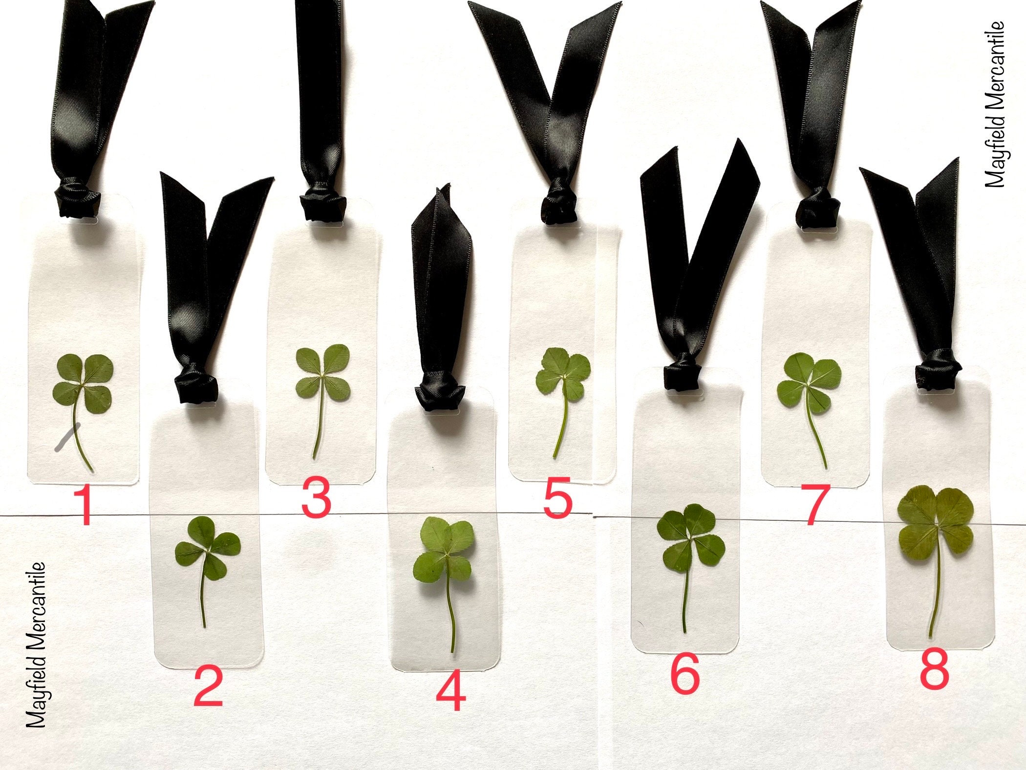 Laminated Four Leaf Clover Bookmarks - Etsy