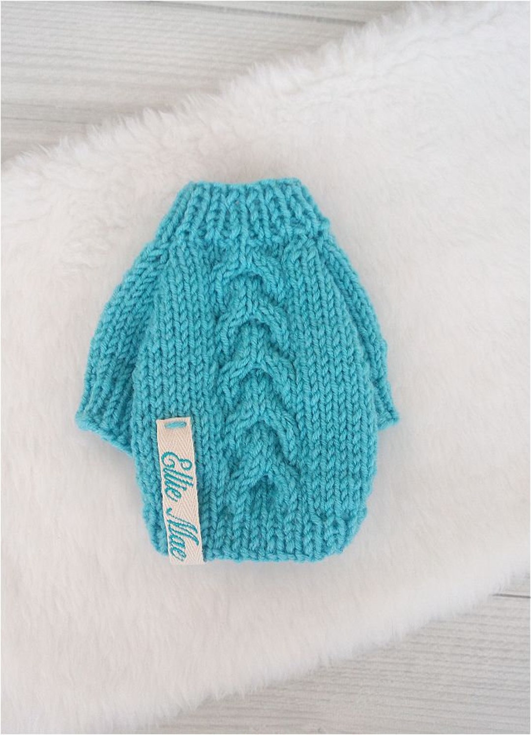 Knit Woolen Handmade Sweater for Dogs, Woolen Dog Vest, Blue Puppy ...