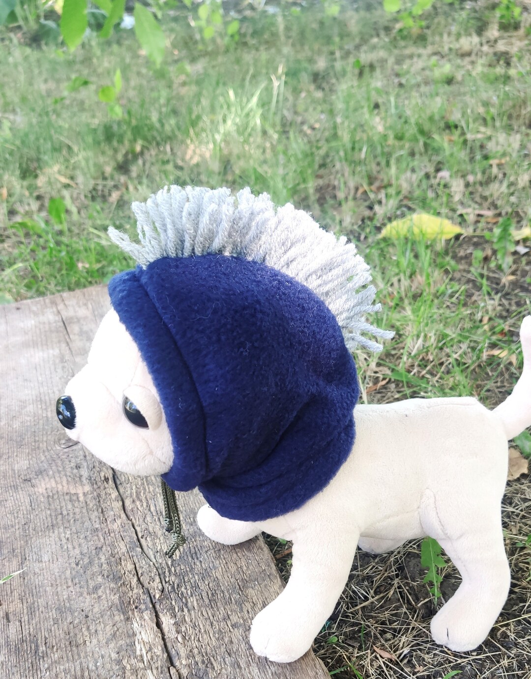 Chihuahua Handmade Iroquois Hat, Fleece Dog Snood, Winter Dog Mohawk ...