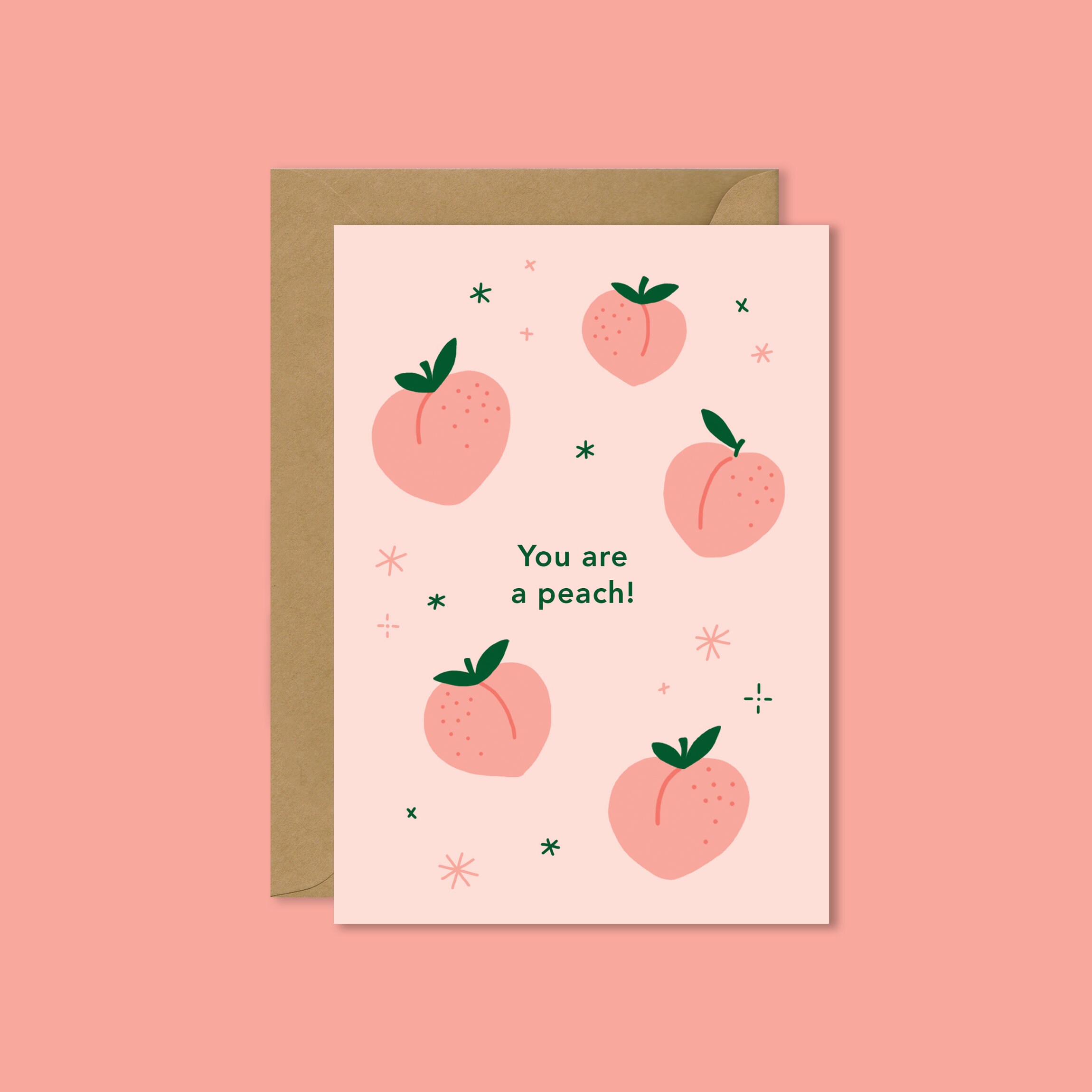 You Are A Peach Greeting Card - Etsy