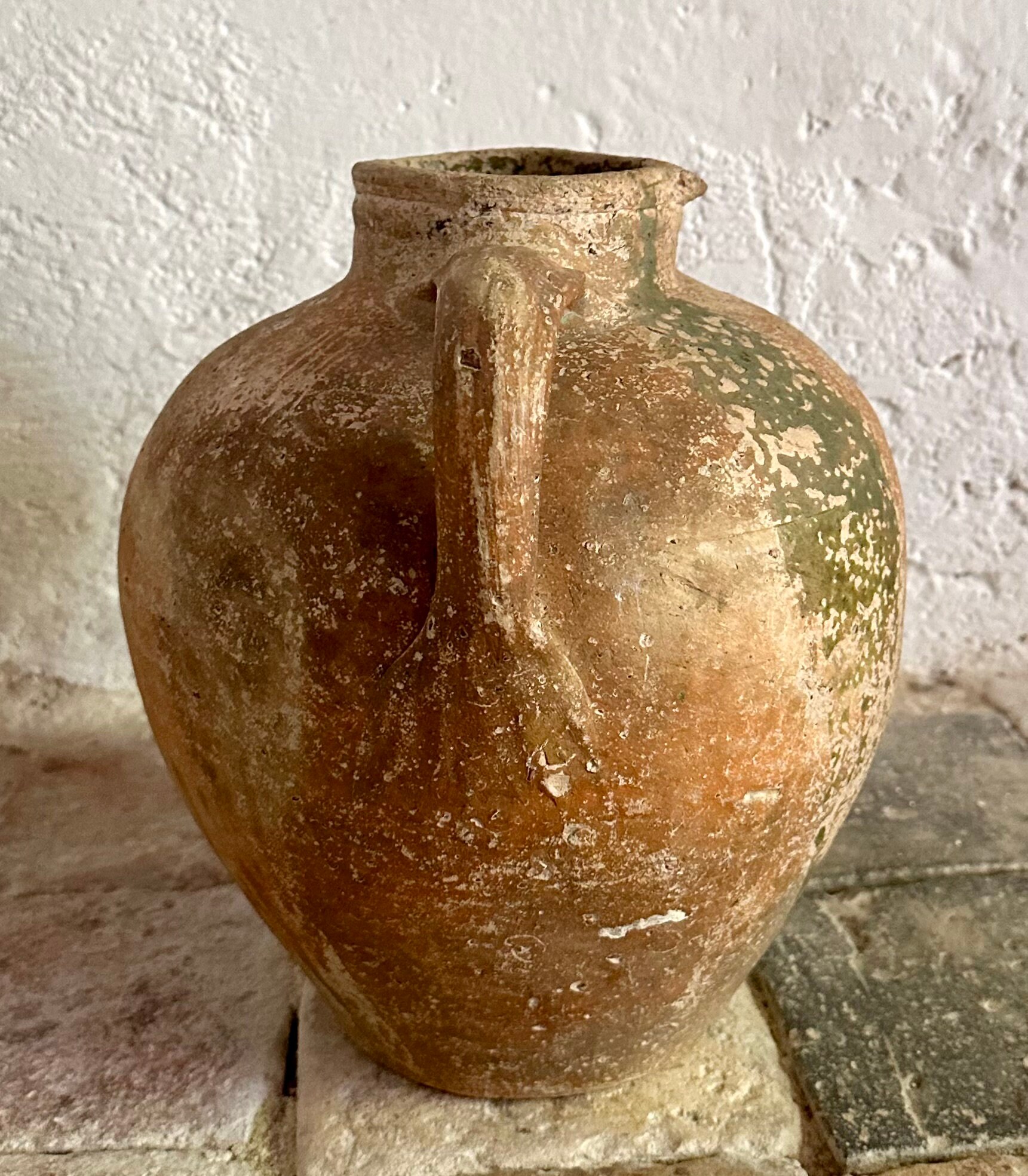 Large Antique French Terracotta Water Pitcher - Etsy