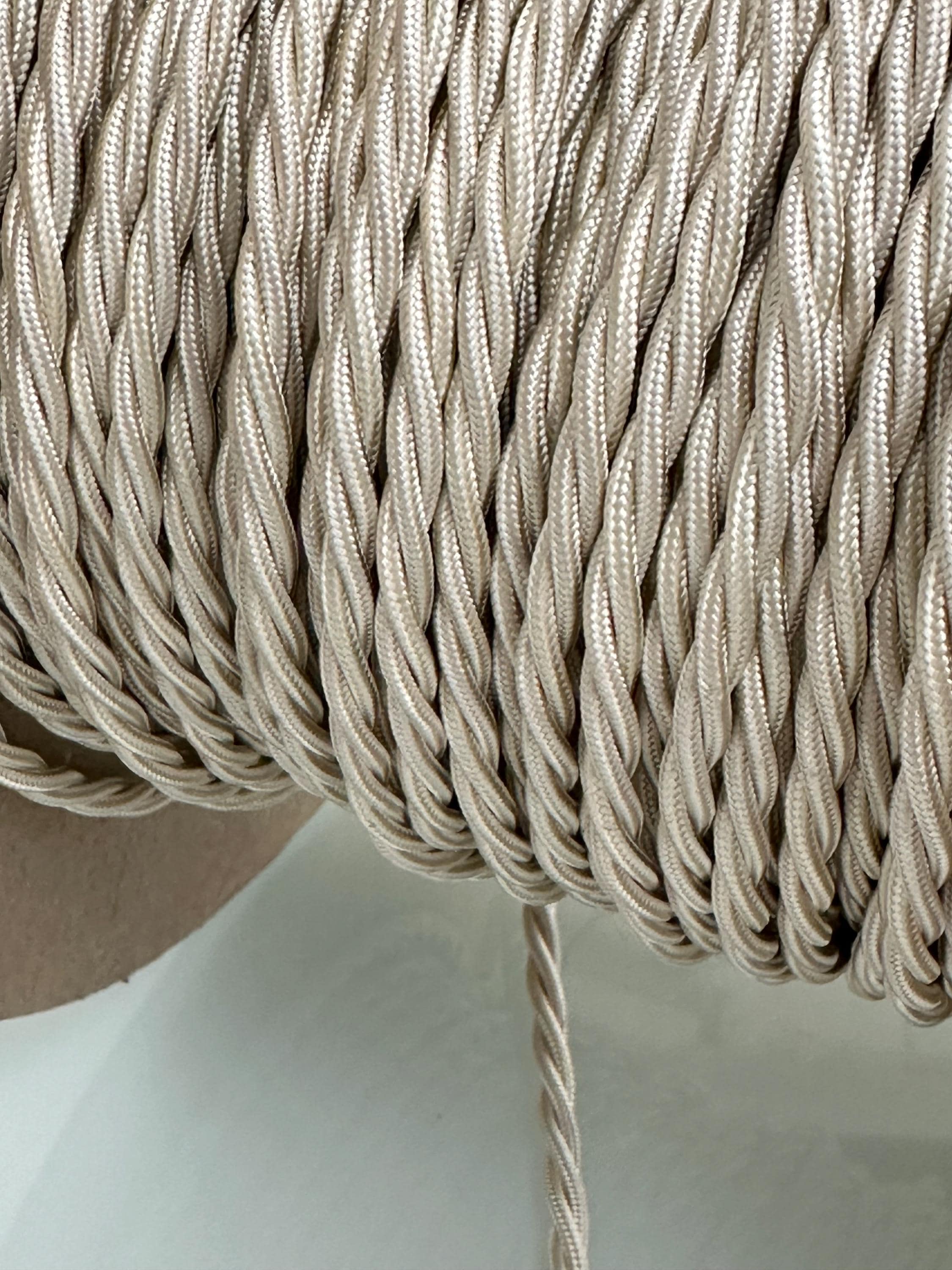 Braided 3-core Electric Lighting Cable, Ivory White, per Metre - Etsy