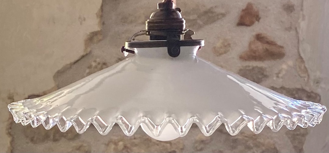 Vintage French Opaline Glass Light Shade - Etsy