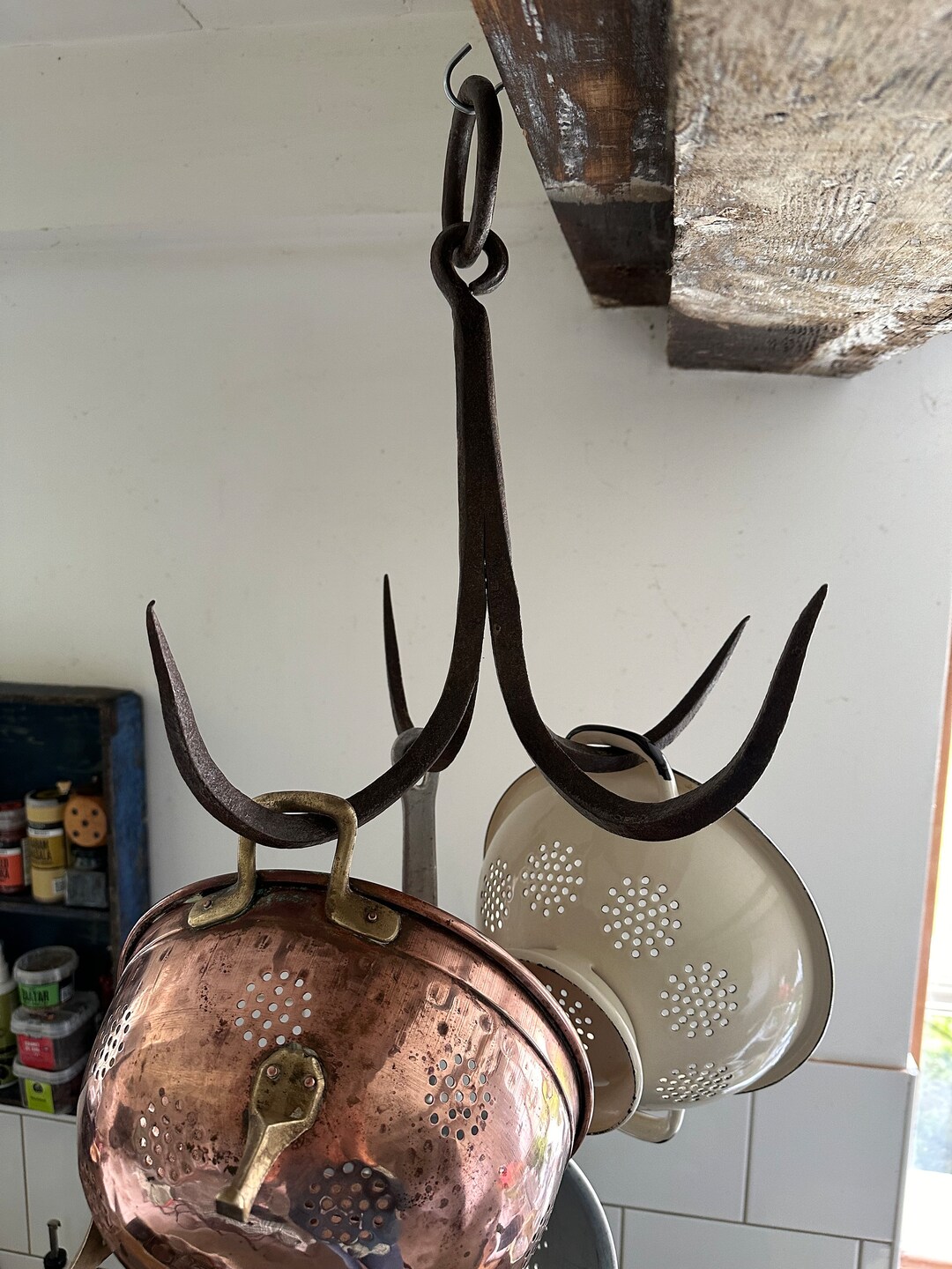 Extra Large Antique Hand Forged Iron Kitchen Hook - Etsy