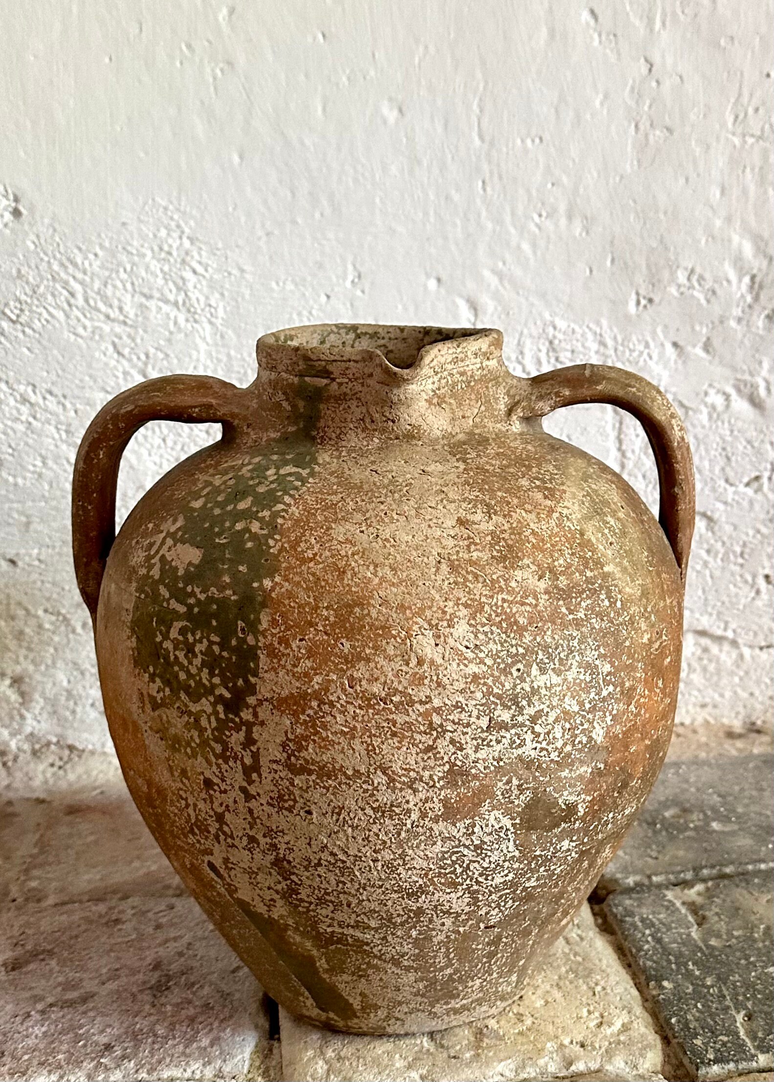Large Antique French Terracotta Water Pitcher - Etsy