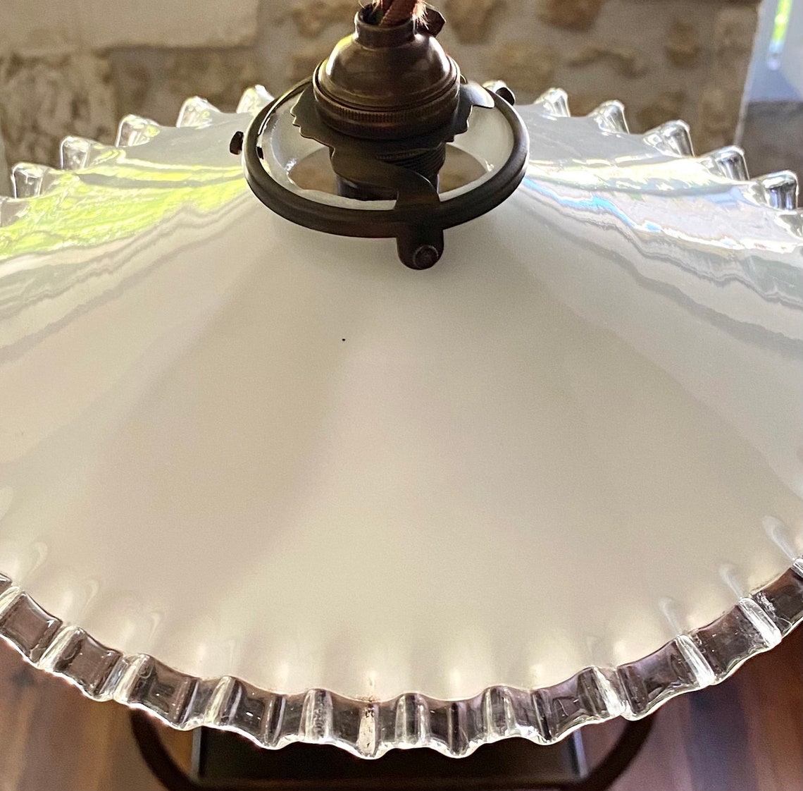 Vintage French Opaline Glass Light Shade - Etsy