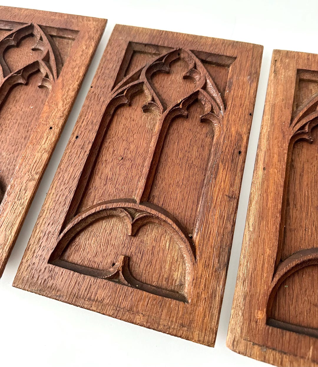 Six Antique Wooden Gothic Panels - Etsy