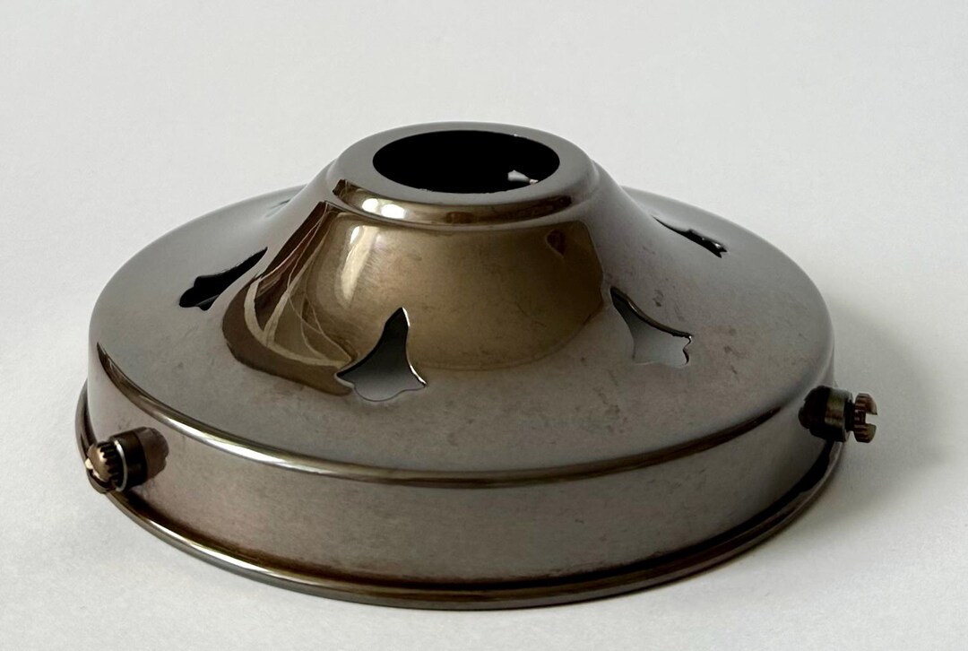 Antiqued Brass 4 1/4" Light Shade Gallery Holder 28mm Hole for B22 ...