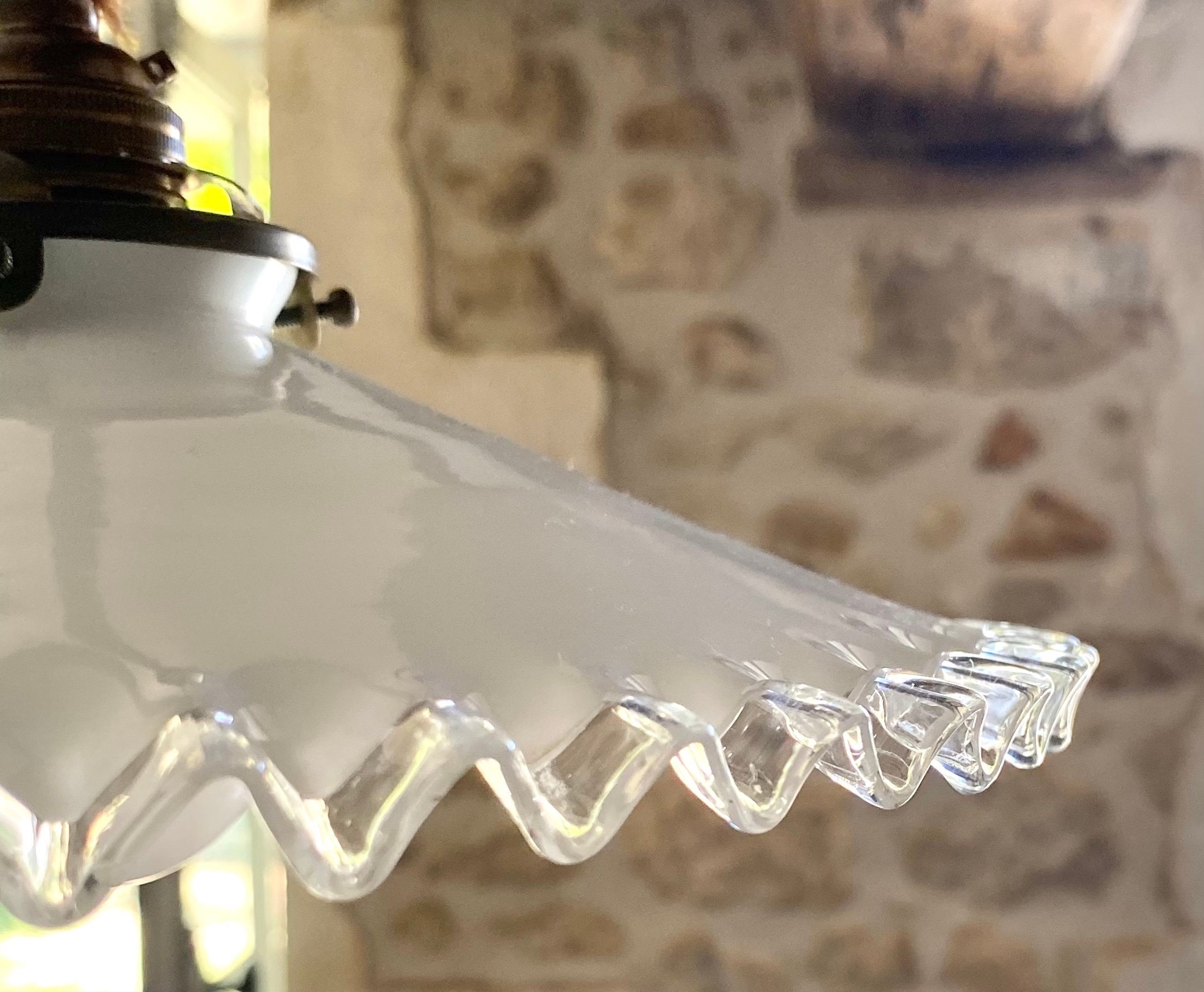 Vintage French Opaline Glass Light Shade - Etsy