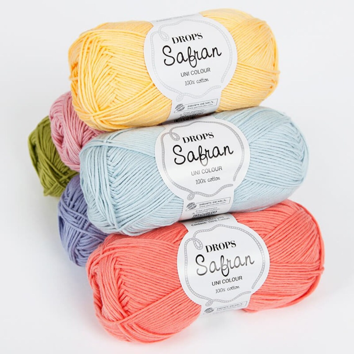 Drops Safran yarn Knitting yarn Drops cotton yarn Drops summer | Etsy