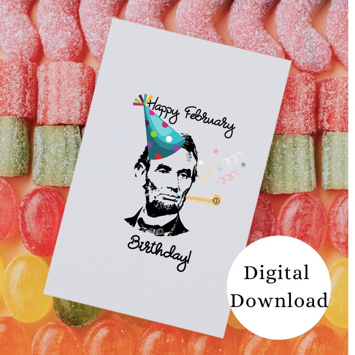 February Birthday Card - Etsy