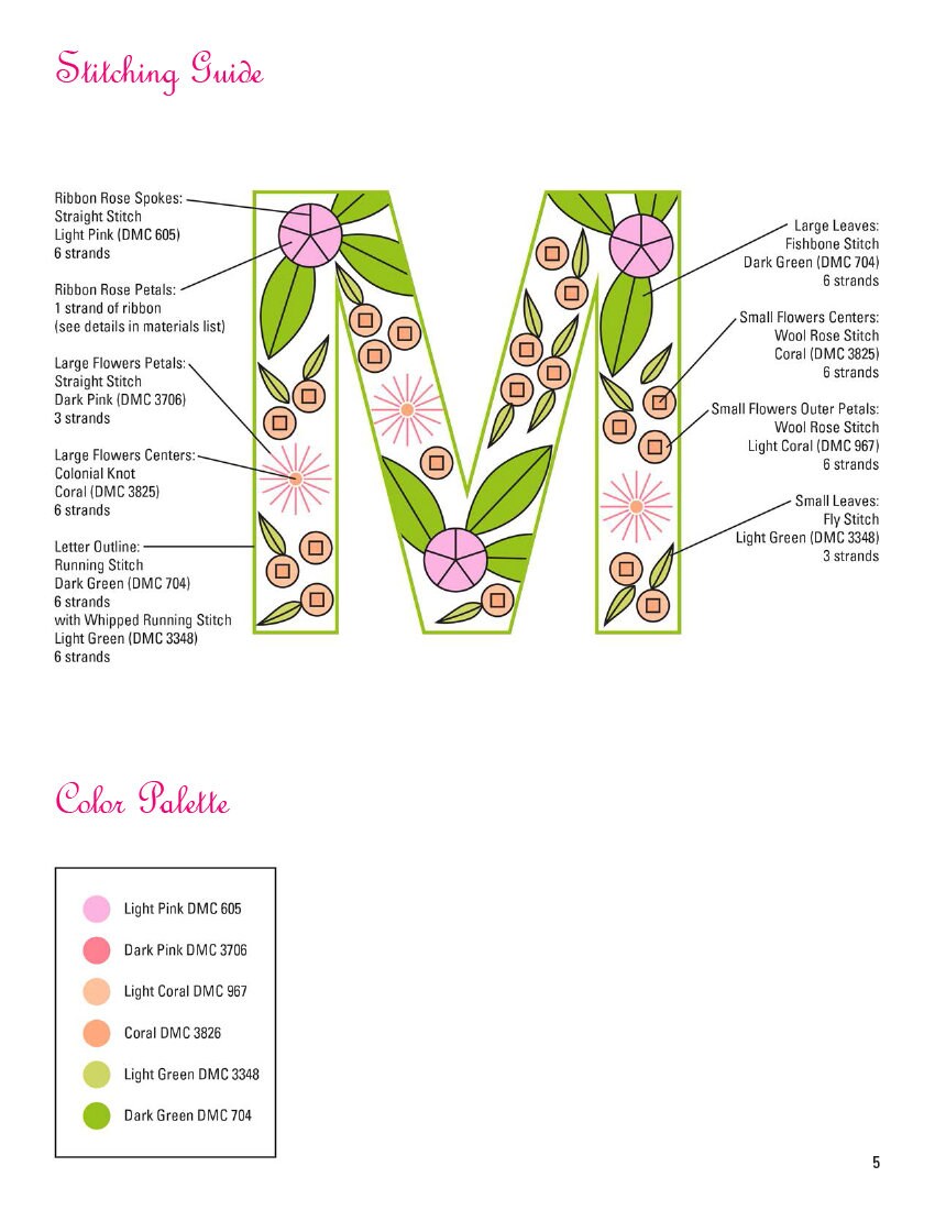 Prima Vera Monogram Embroidery Pattern With Full Alphabet - Etsy