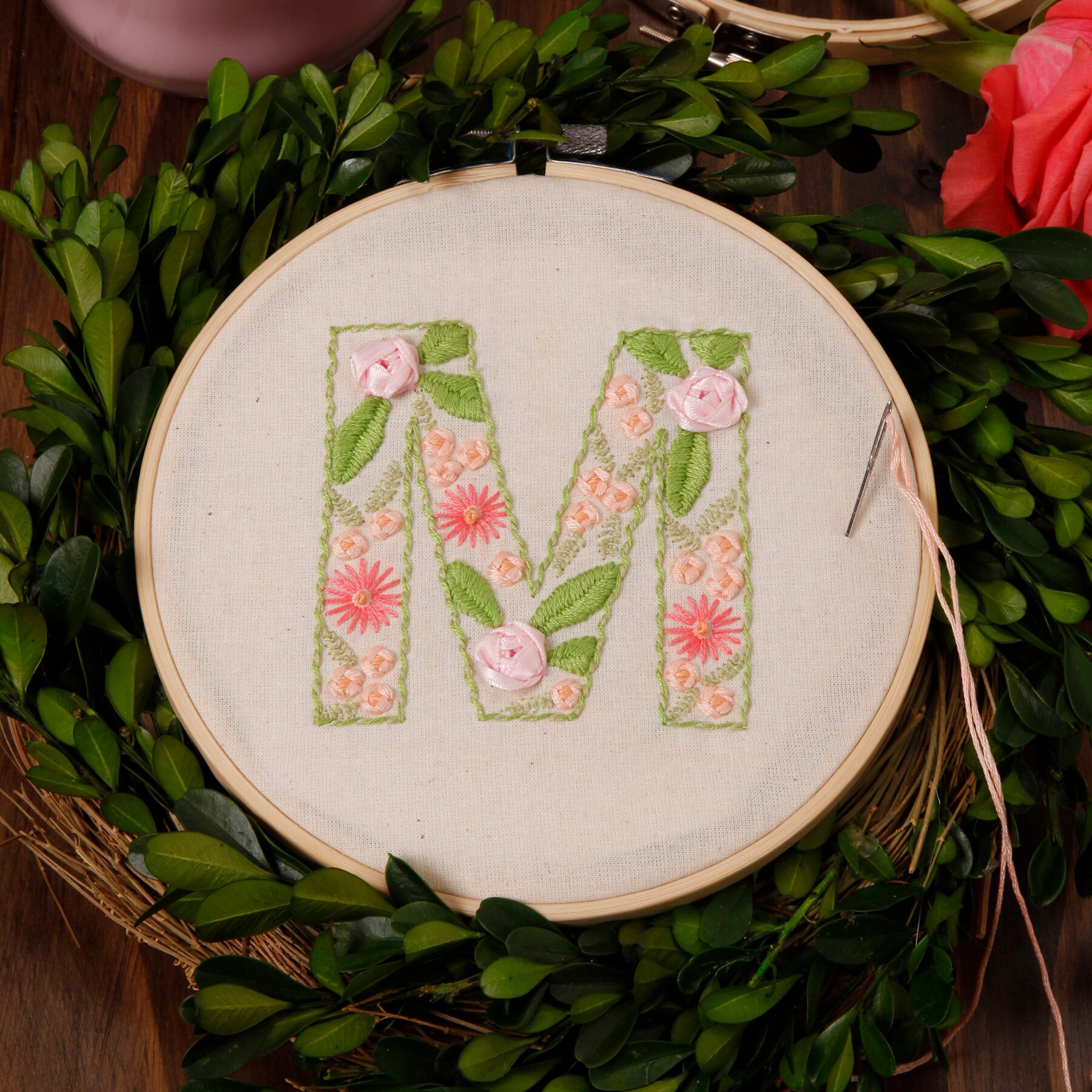Prima Vera Monogram Embroidery Pattern With Full Alphabet - Etsy