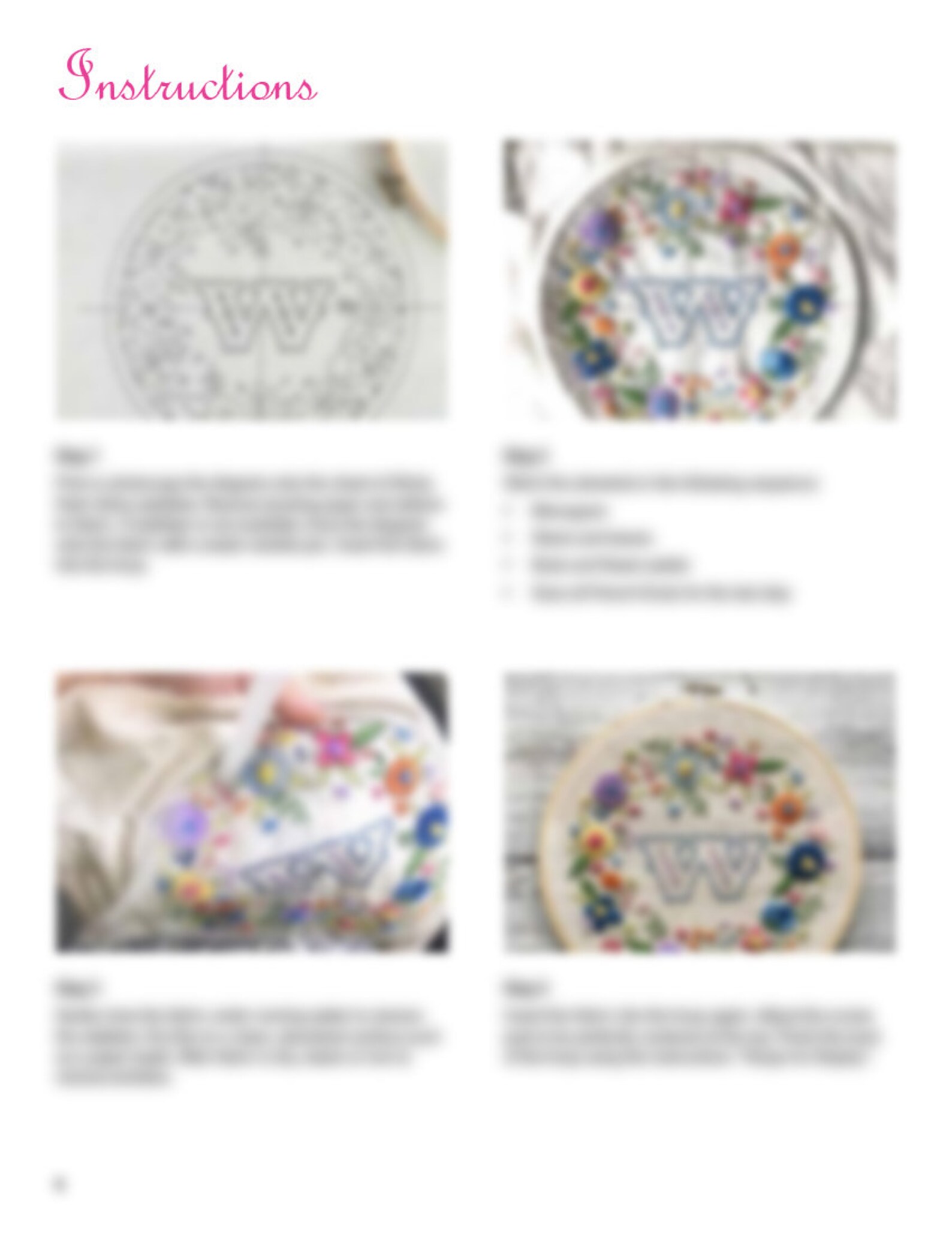 Monogram Wreath Embroidery Pattern With Full Alphabet - Etsy