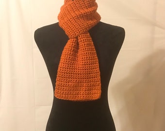 Sheer Orange Scarf, Vintage Orange and Gold Pinstripe Summer Scarf ...
